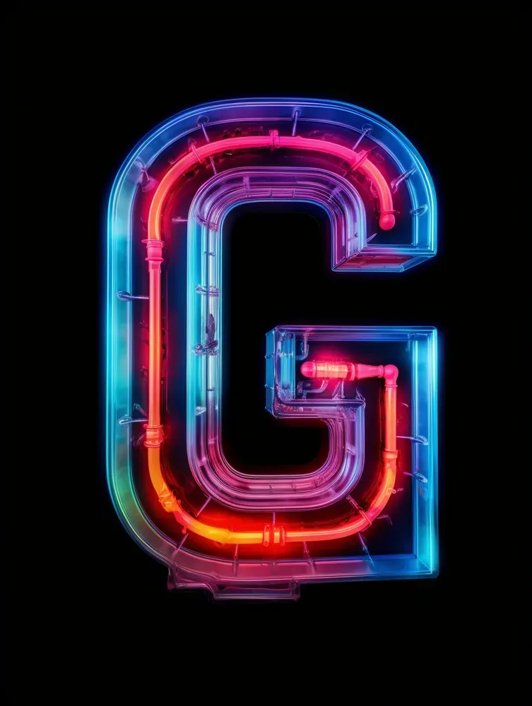 Neon Color Translucent Letters Midjourney Prompt | PromptBase