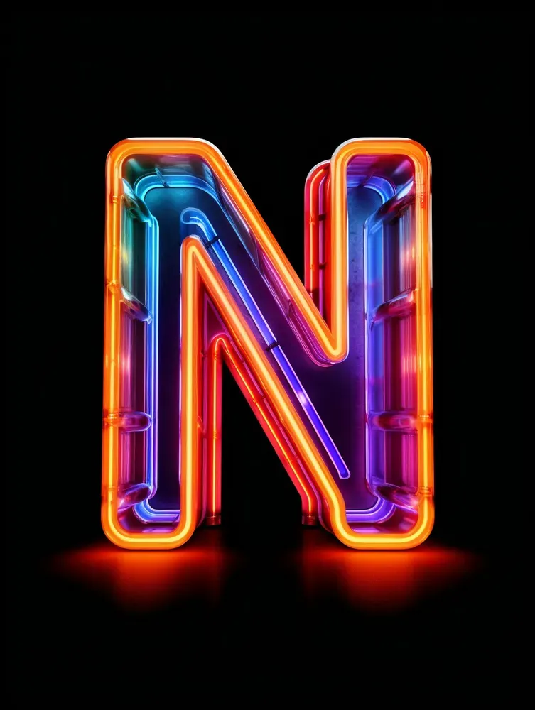 Neon Color Translucent Letters Midjourney Prompt | PromptBase