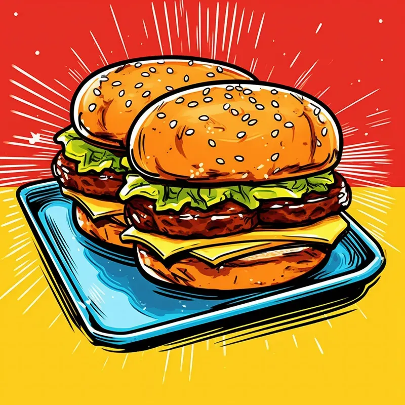 Comic Style Foods Midjourney Prompt | PromptBase