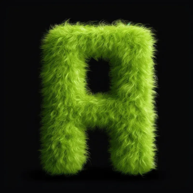 Fluffy Rendered Letters Designs Midjourney Prompt | PromptBase