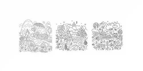 Coloring Doodle Pattern Pages Midjourney Prompt | PromptBase