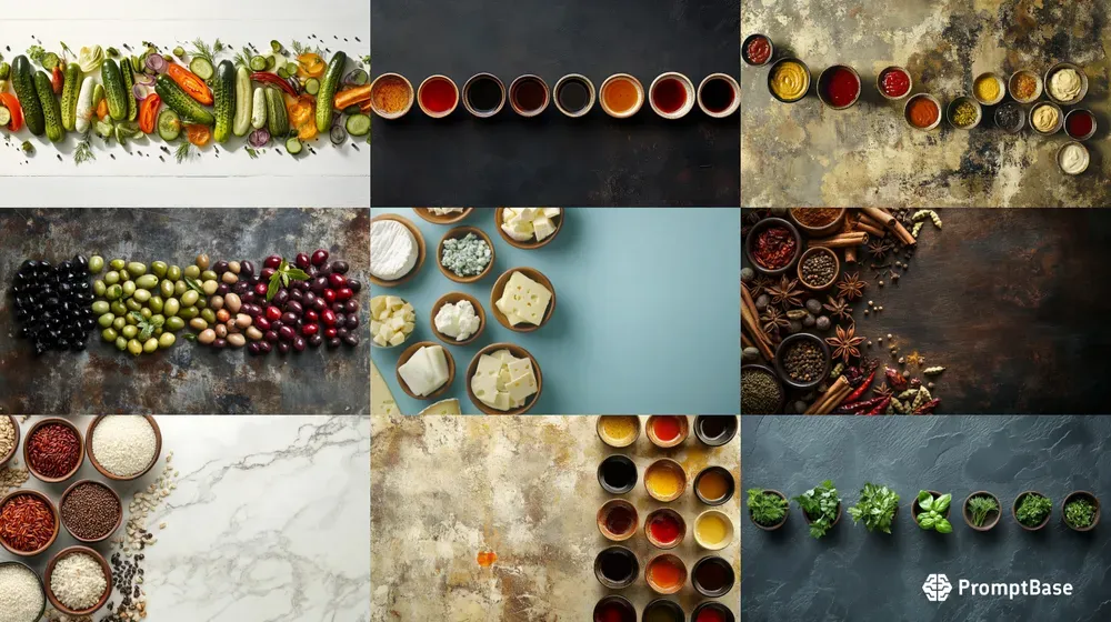 Culinary Canvas With Copy Space Midjourney Prompt | PromptBase
