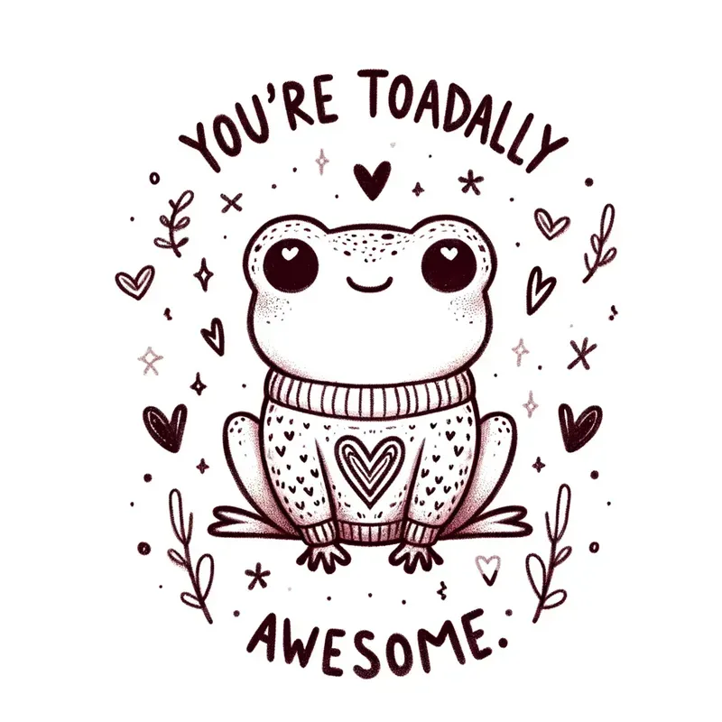 Valentine Animal Pun Doodles DALL·E Prompt | PromptBase