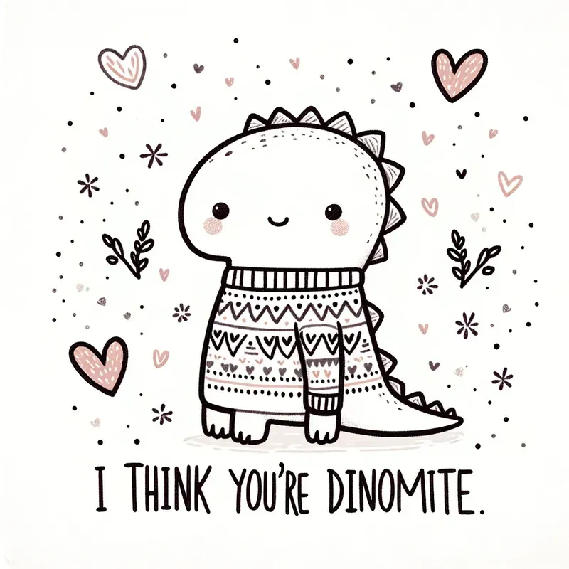 Valentine Animal Pun Doodles DALL·E Prompt | PromptBase
