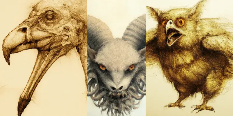 Transformations Of Animals Into Demons DALL·E Prompt | PromptBase