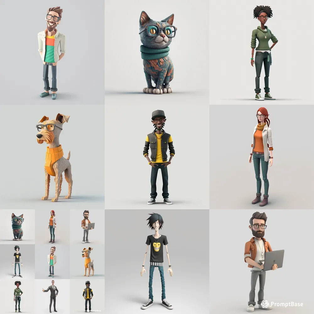3D Office Characters Midjourney Prompt | PromptBase
