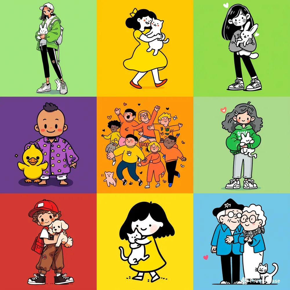 Cartoon Style Illustrations Midjourney Prompt | PromptBase