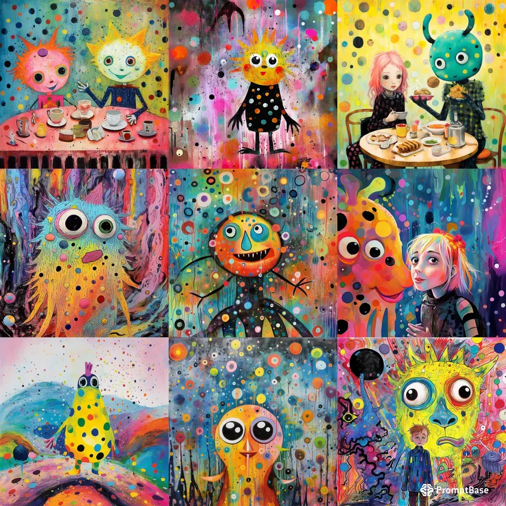 Whimsical Imaginary Friends Art Midjourney Prompt | PromptBase