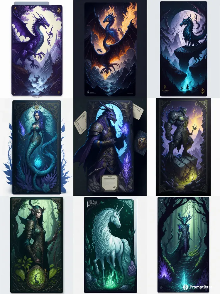 Fantasy Game Cards Leonardo Ai Prompt | PromptBase