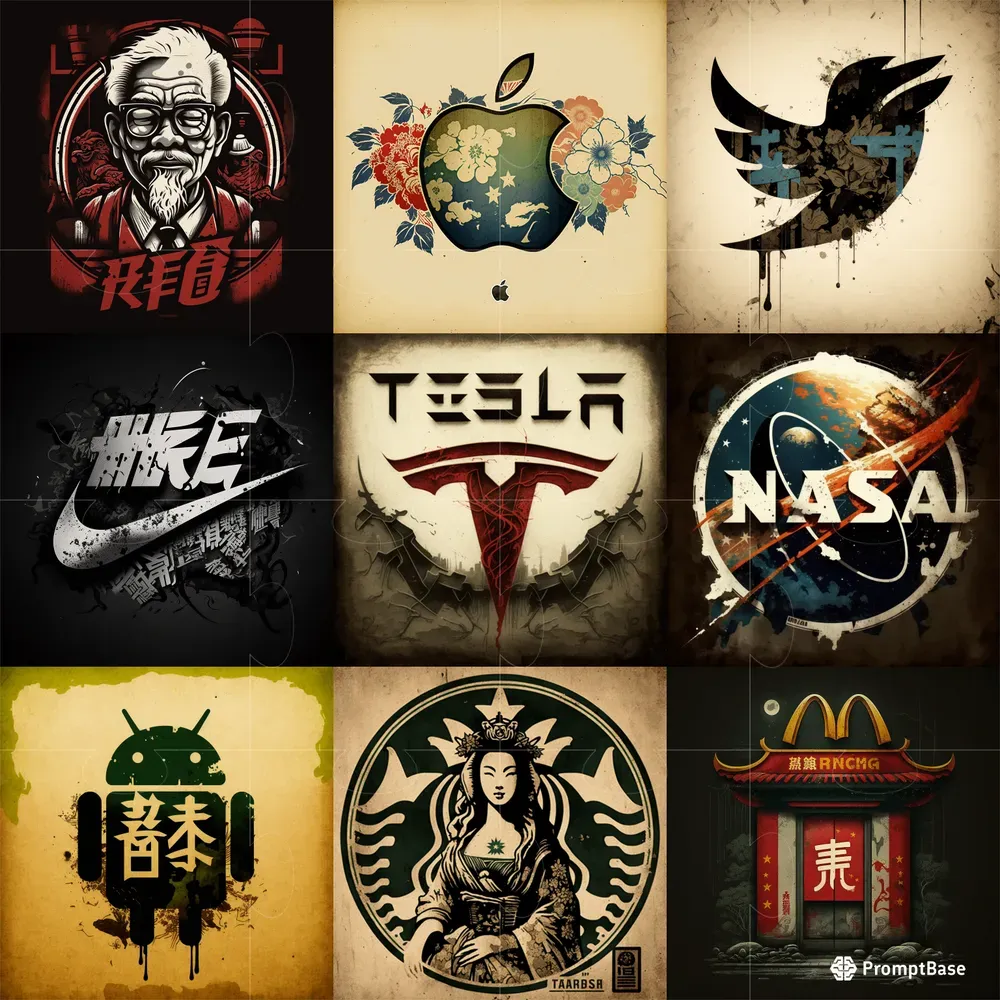 Chinese Logos Midjourney Prompt | PromptBase