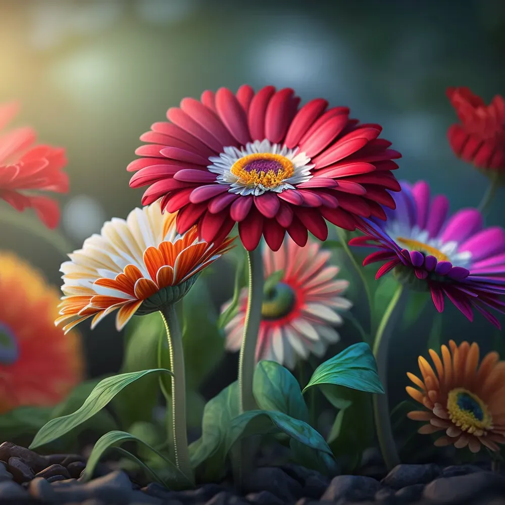 Realistic Flowers With Beautiful Rich Colors Midjourney Prompt | PromptBase