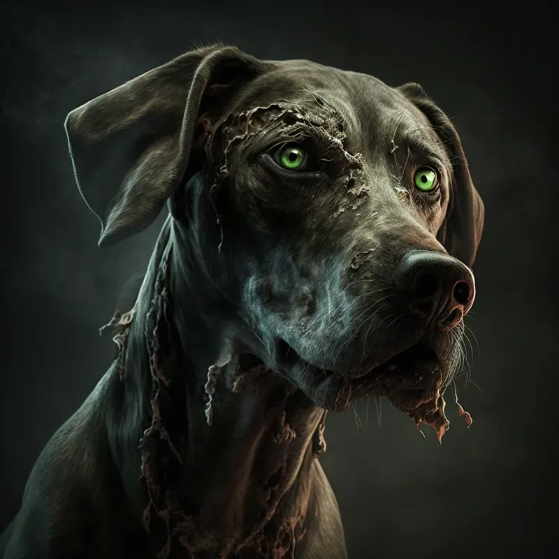 Realistic Evil Zombie Animals Portraits Midjourney Prompt | PromptBase