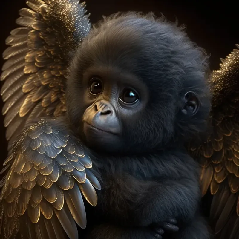 Cute Realistic Angel Animals Midjourney Prompt | PromptBase