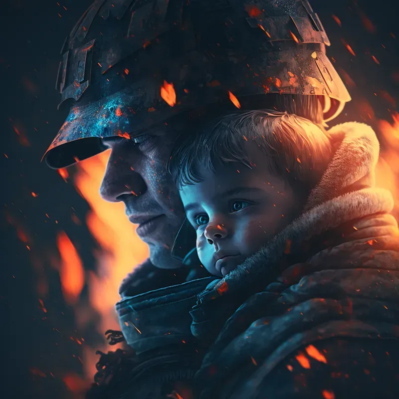 Persons In Flames Burning Fire Portraits Midjourney Prompt | PromptBase