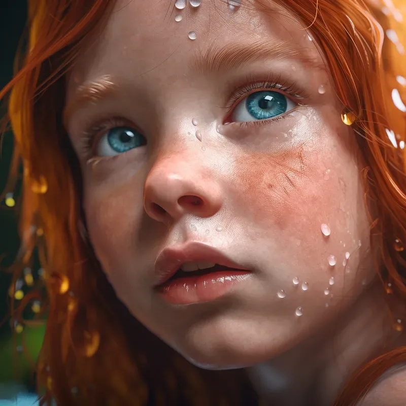 Realistic Beautiful Portraits In Rain Midjourney Prompt | PromptBase