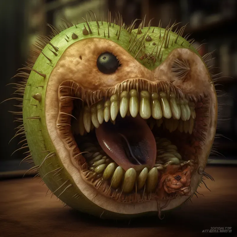 Horror Fruits And Vegetables Midjourney Prompt | PromptBase