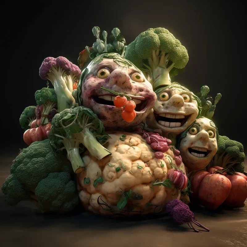 Horror Fruits And Vegetables Midjourney Prompt | PromptBase