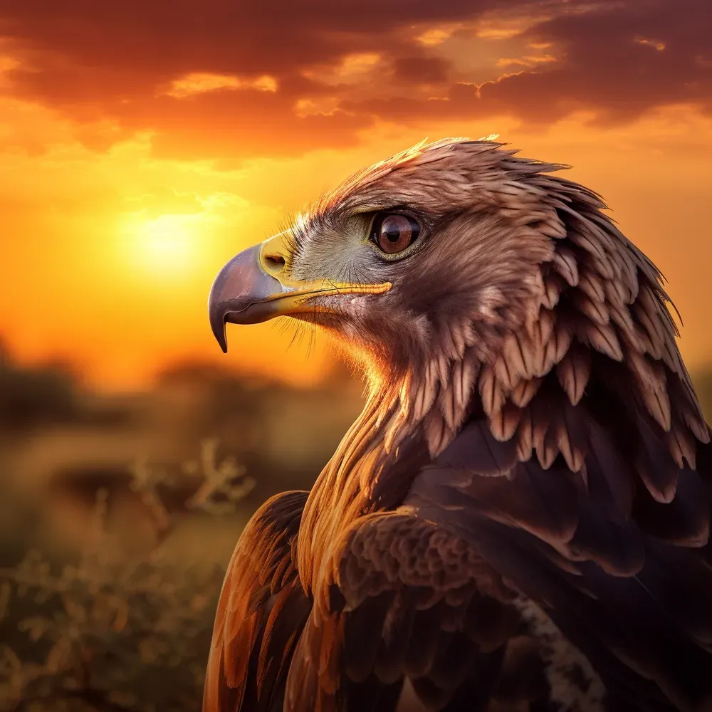 Beautiful Animal Portraits During Sunsets Midjourney Prompt | PromptBase