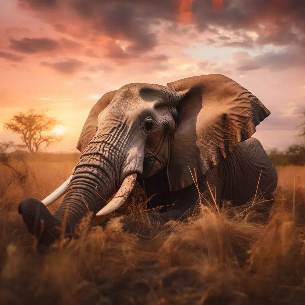 Beautiful Animal Portraits During Sunsets Midjourney Prompt | PromptBase