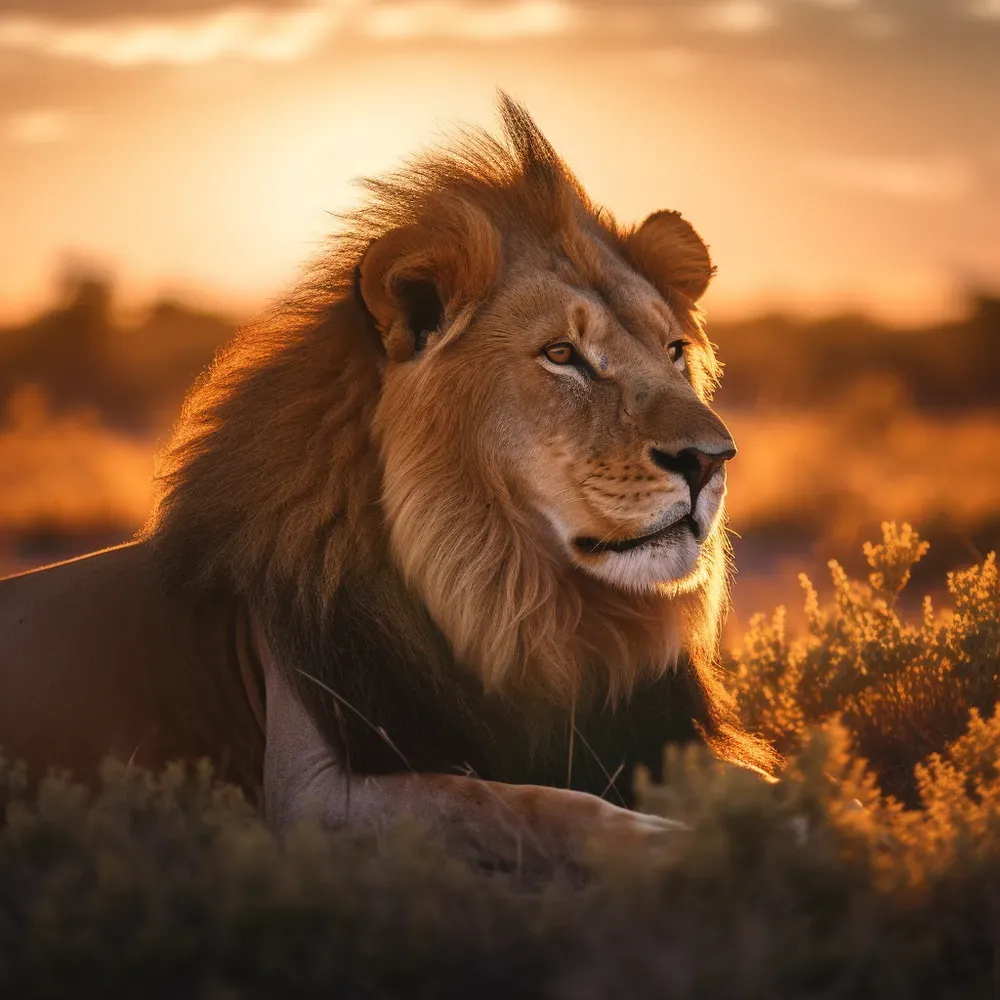 Beautiful Animal Portraits During Sunsets Midjourney Prompt | PromptBase