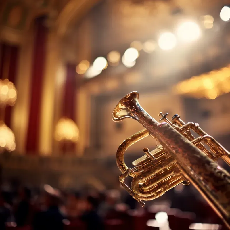 Instruments In Concert Hall Stock Photos Midjourney Prompt | PromptBase