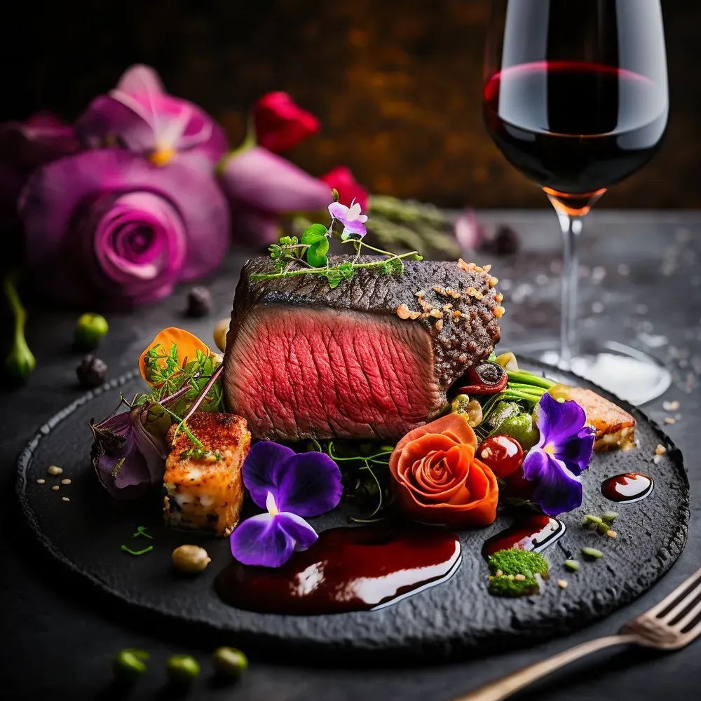 Tasty Gourmet Food Meal Portrait Photos Midjourney Prompt | PromptBase