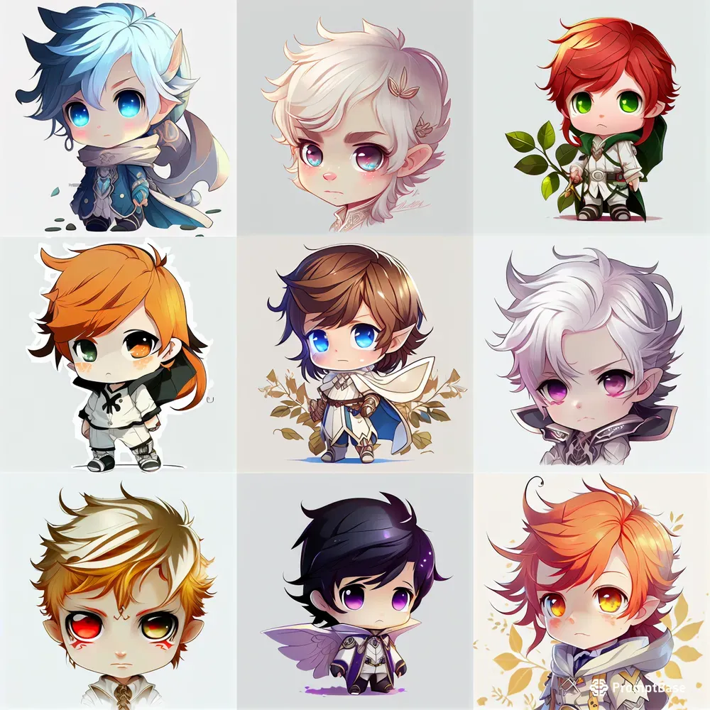 Chibi Anime Characters Midjourney Prompt | PromptBase