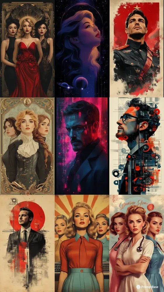 Empowered Character Posters Midjourney Prompt | PromptBase