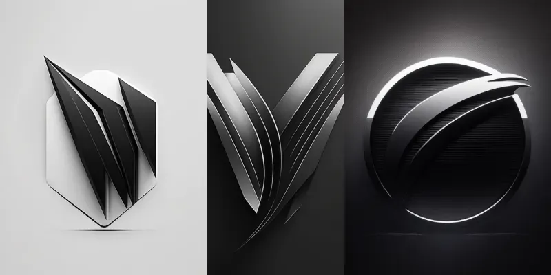 Minimalistic Monochromatic Logos Midjourney Prompt | PromptBase