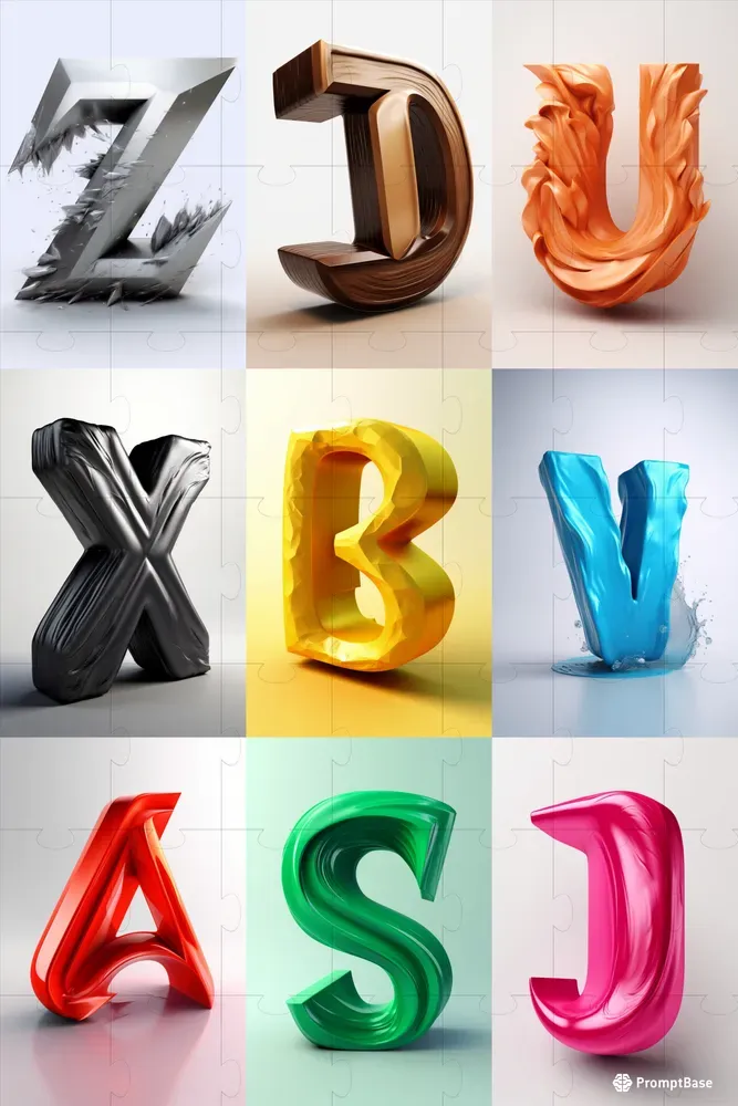 Letter Logos Midjourney Prompt | PromptBase