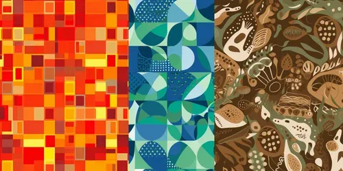 Vibrant Abstract Repeating Patterns Midjourney Prompt | PromptBase