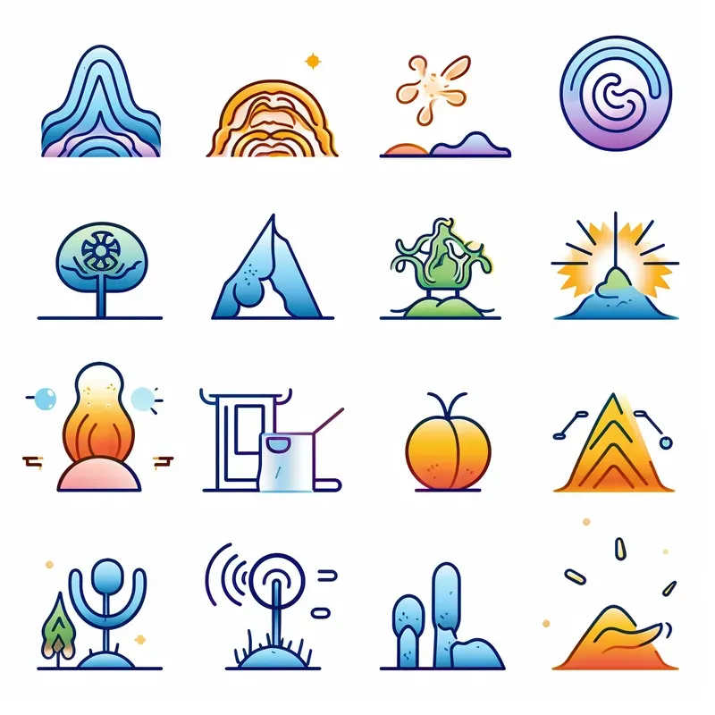 Business And Marketing Lineal Color Icons Midjourney Prompt | PromptBase