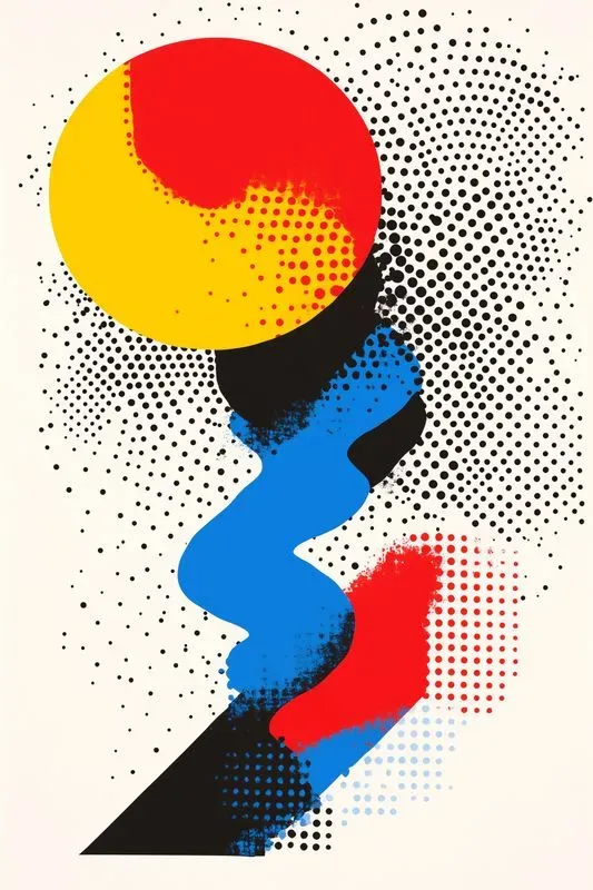 Bauhaus X Pointillism Posters Midjourney Prompt | PromptBase