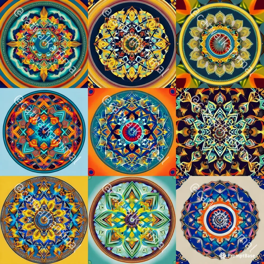 Creating Colorful Mandalas Stable Diffusion Prompt | PromptBase