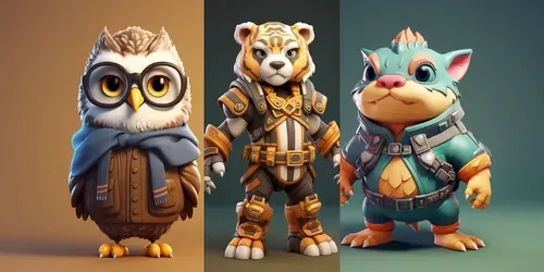 3D Stylized Game Character Model Designs Midjourney Prompt | PromptBase