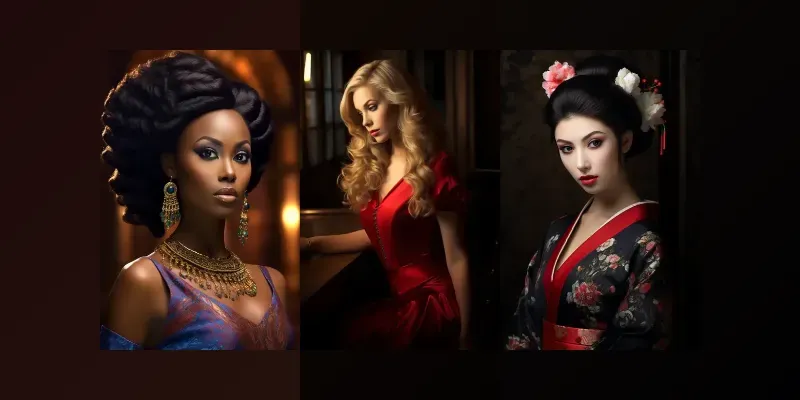 Realistic Lady Character Portraits Midjourney Prompt | PromptBase