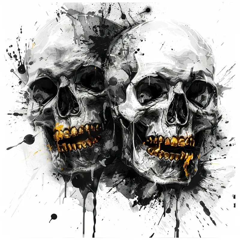 Realistic Gothic Sketch Ink Splash Art Midjourney Prompt | PromptBase