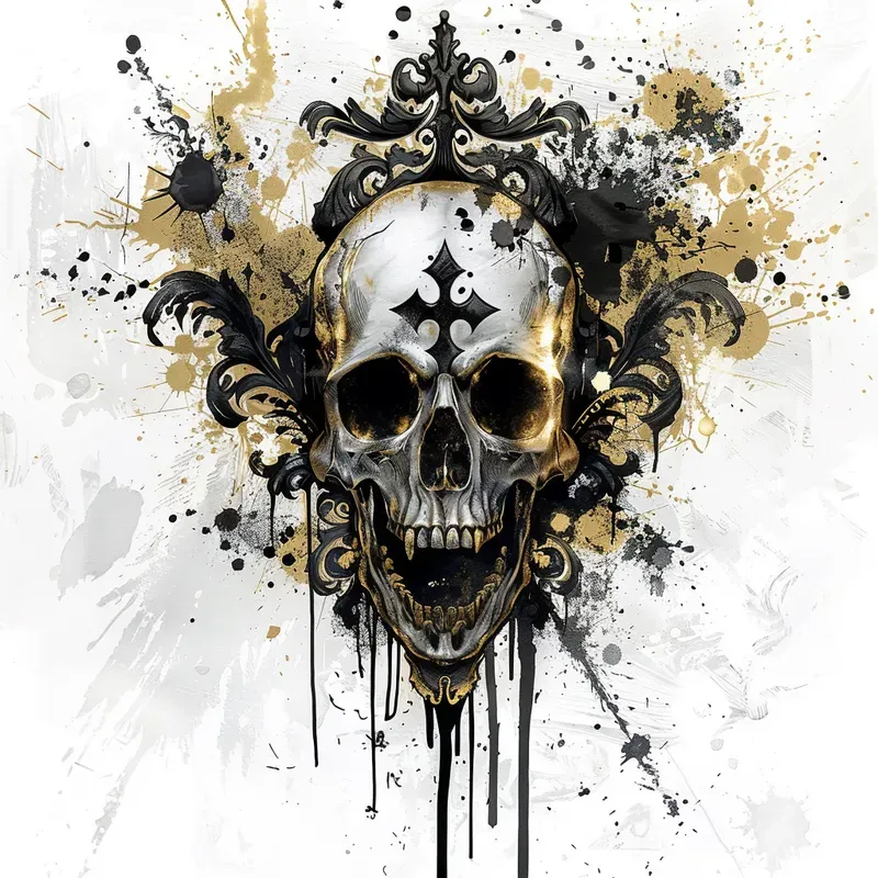 Realistic Gothic Sketch Ink Splash Art Midjourney Prompt | PromptBase