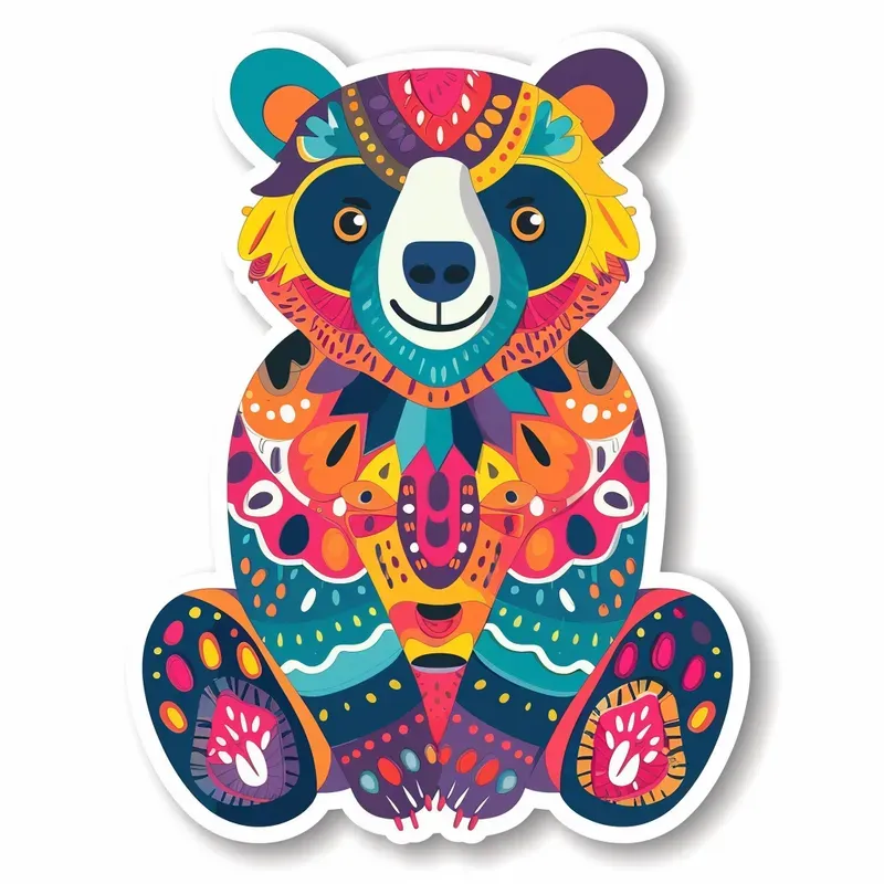 Boho Style Clipart Stickers Midjourney Prompt | PromptBase