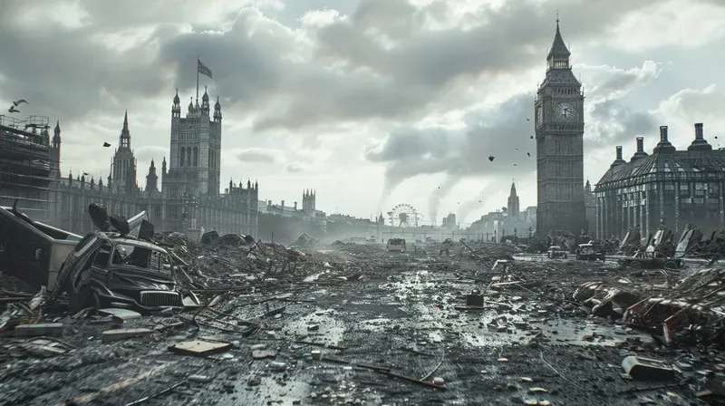 Cinematic Apocalyptic Locations Midjourney Prompt | PromptBase