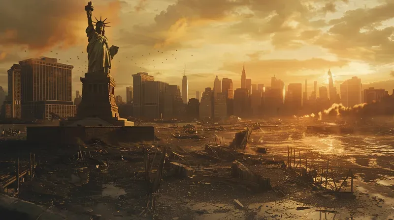 Cinematic Apocalyptic Locations Midjourney Prompt | PromptBase