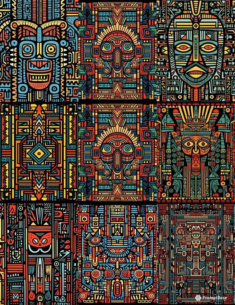 African Tile Patterns Midjourney Prompt | PromptBase
