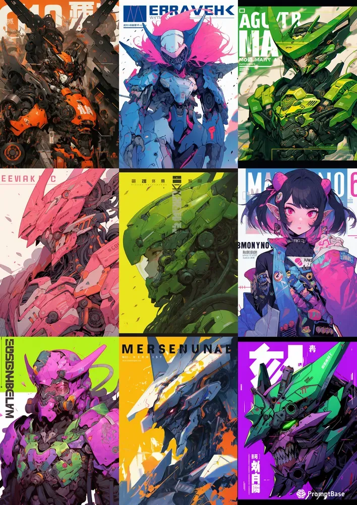 Manga Mecha Anime Covers Midjourney Prompt | PromptBase