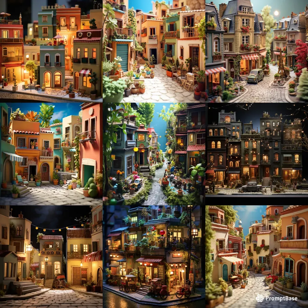 Magical Tiny Worlds Tilt Shift Feelings Midjourney Prompt | PromptBase