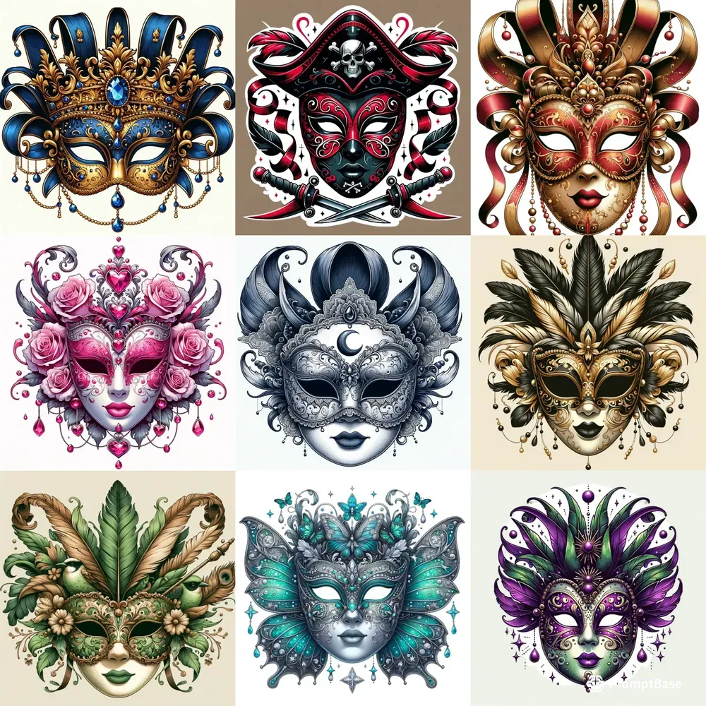 Elegant Venetian Carnival Mask Creator DALL·E Prompt | PromptBase