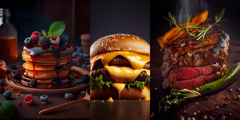 Extreme Photorealistic Foods Midjourney Prompt | PromptBase