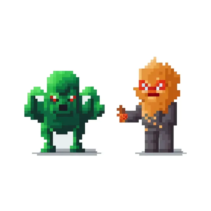 Pixel Art 8bit Game Characters Midjourney Prompt | PromptBase