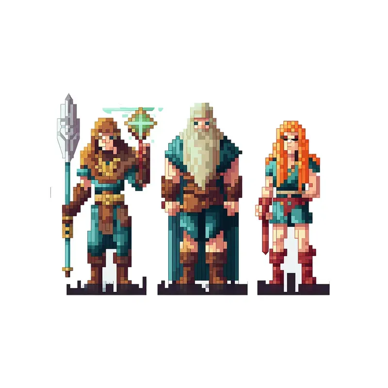 Pixel Art 8bit Game Characters Midjourney Prompt | PromptBase