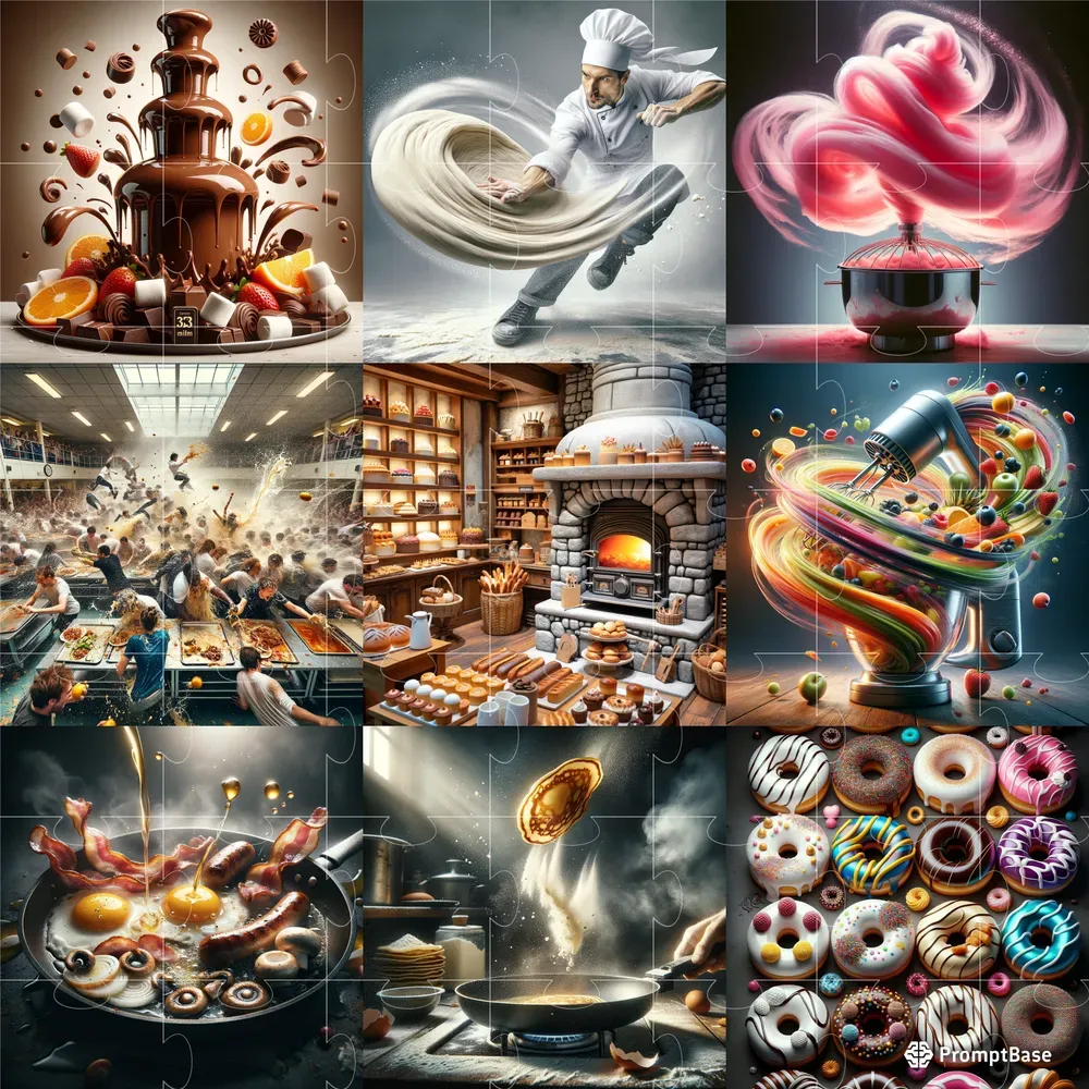 Cinematic Food Action Shots DALL·E Prompt | PromptBase