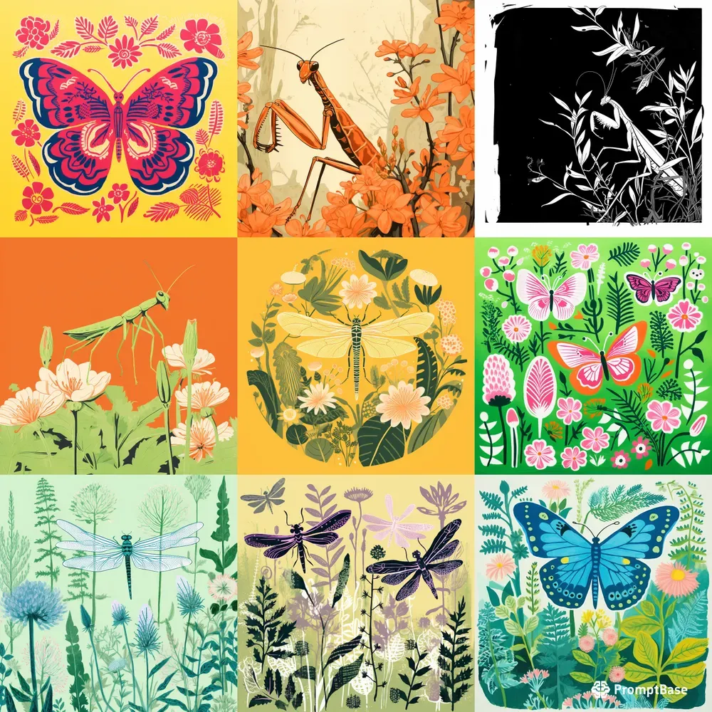 Insect Palettes Midjourney Prompt | PromptBase